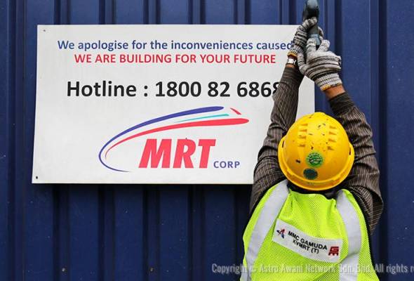 Tiga jalan ditutup bagi kerja pembinaan MRT | Astro Awani