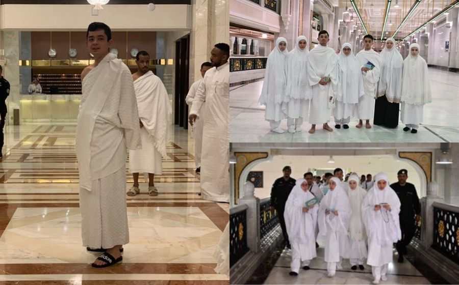 'Semoga Allah terima umrah kami' - Raja Permaisuri Agong dan anakanda ...