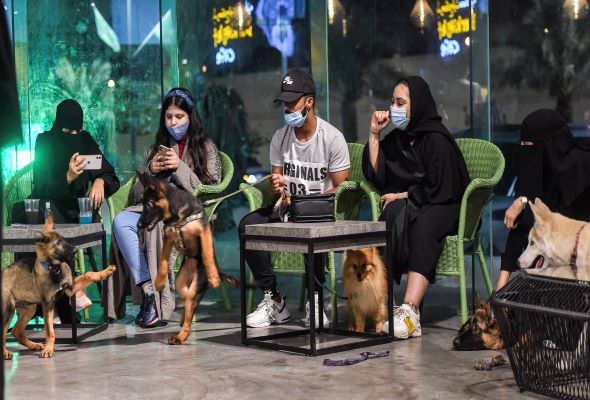 In changing Saudi Arabia, first dog cafe delights pet lovers | AWANI ...