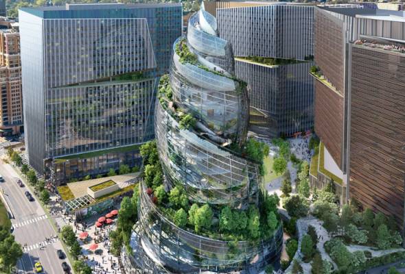 Amazon dedah reka bentuk ibu pejabat baharu, ramai 'garu kepala ...