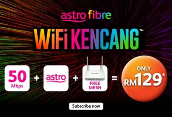 WiFi Kencang: Perkhidmatan jalur lebar Astro Fibre terbaik pada pakej bermula RM129! | Astro Awani