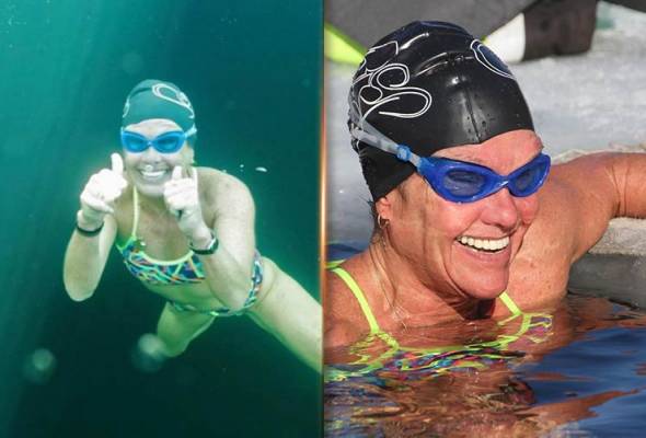 Wanita pecah rekod dunia, berenang 90 meter di bawah lapisan ais ...