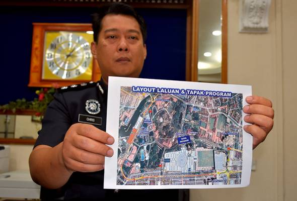 Tiga laluan di Banda Hilir ditutup sementara sempena sambutan Hari ...