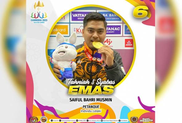 Sukan SEA 2023: Saiful Bahri Musmin sumbang pingat emas keenam | Astro ...