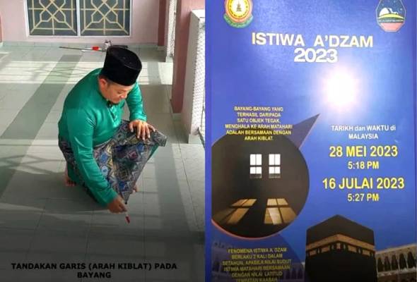 Semak arah kiblat melalui bayang matahari jam 5.18 petang ini | Astro Awani