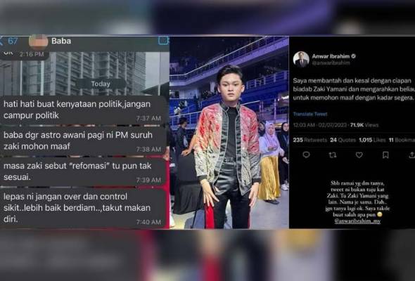 Teguran Perdana Menteri: Anak Jamal Abdillah, Zaki Yamani terkena ...