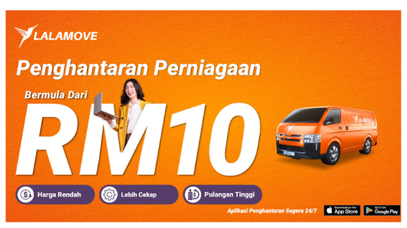 Lonjak dan luaskan perniagaan anda dengan Lalamove, dari serendah RM10 ...