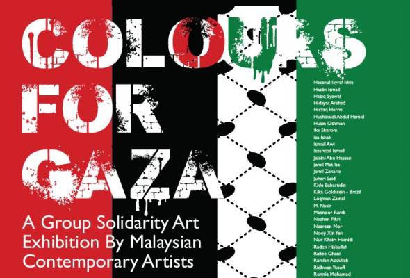 Karya M Nasir di pameran "Colours For Gaza" | Astro Awani