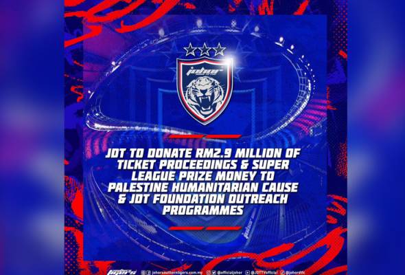JDT derma RM2.9 juta untuk Palestin dan Yayasan JDT | Astro Awani