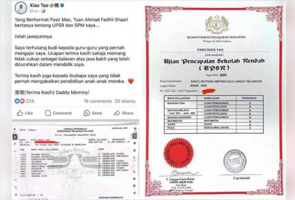 PRK Kuala Kubu Baharu: Calon PH tayang sijil UPSR 7A, SPM 10A | Astro Awani