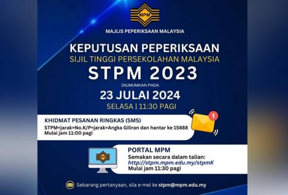 STPM 2023 results out July 23 | AWANI International