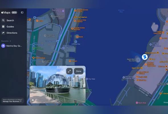 Ciri Look Around kini boleh digunakan di Apple Maps versi web | Astro Awani Ciri Look Around kini boleh digunakan di Apple Maps versi web | Astro Awani