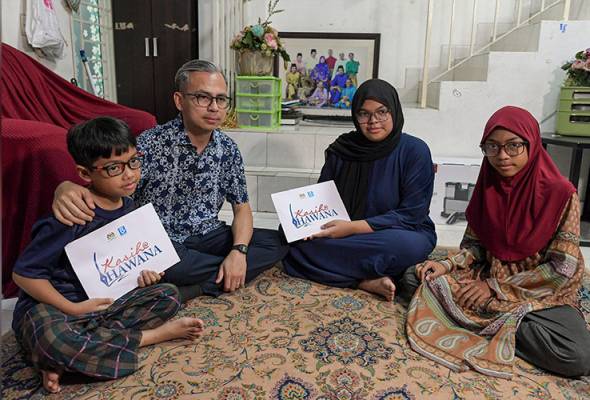 Tiga anak Allahyarham Muhammad Basir terima bantuan tunai Tabung Kasih ...