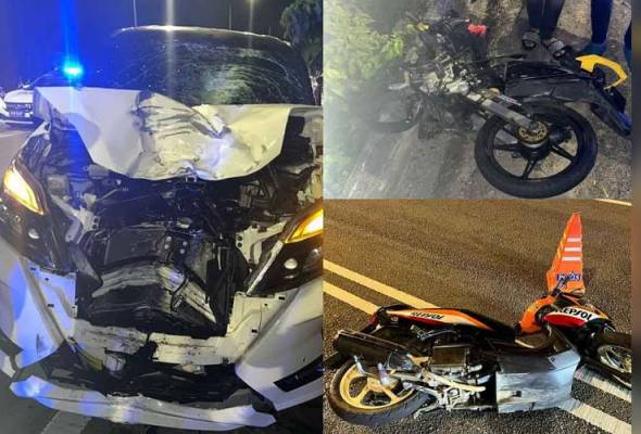 Dua maut dalam kemalangan babit sebuah kereta, empat motosikal | Astro Awani