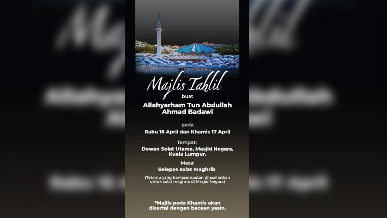 Mengenang Tun Abdullah Ahmad Badawi: Majlis tahlil sehingga Khamis | Astro Awani