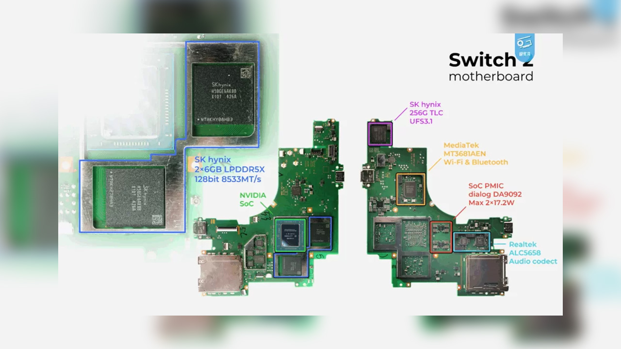 Komponen dalaman Nintendo Switch 2 diperlihat, dikuasakan NVIDIA Tegra ...