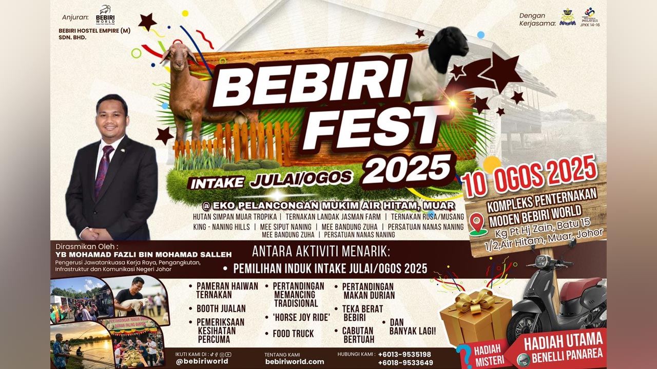 Bebiri Fest 2025 angkat industri ternakan dan eko-pelancongan Johor ...