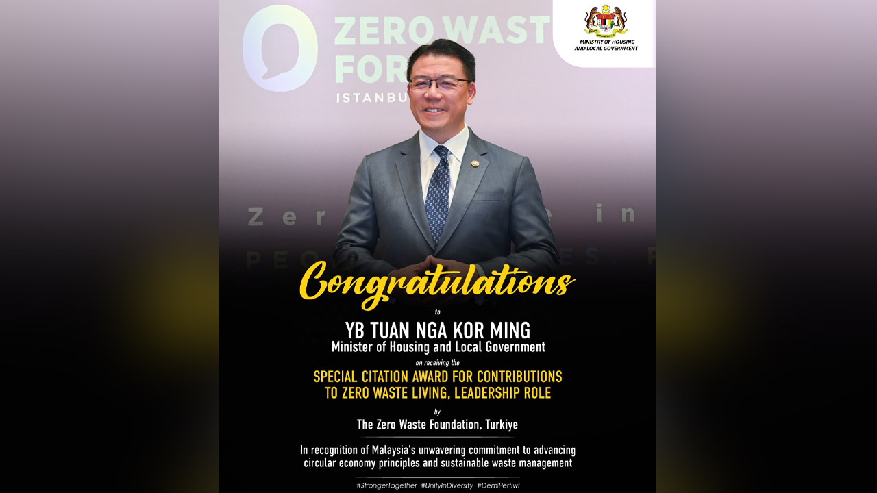 Malaysia diiktiraf dunia: Kor Ming terima anugerah khas di Global Zero Waste Forum 2025 | Astro ...