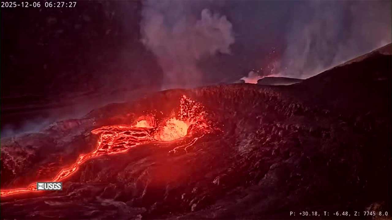 Gunung berapi Kilauea di Hawaii meletus semula, lava mengalir dari ...