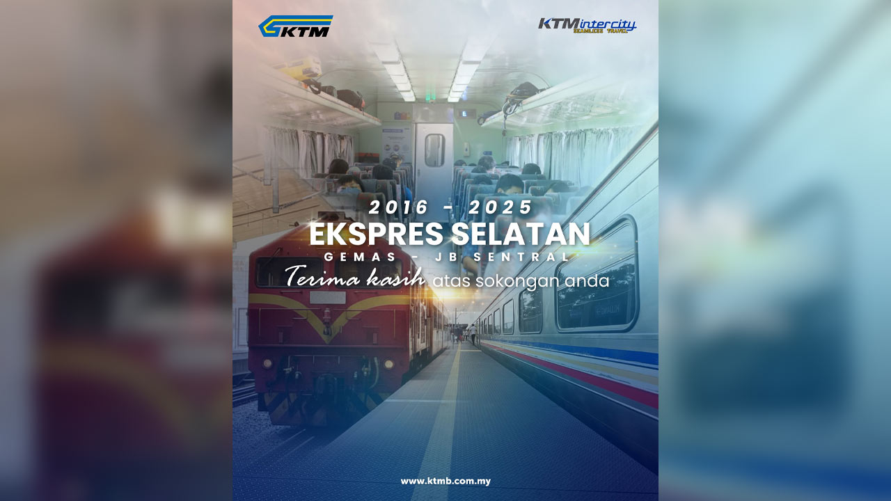 KTMB tamat operasi perkhidmatan tren Ekspres Selatan mulai 1 Jan 2026 ...